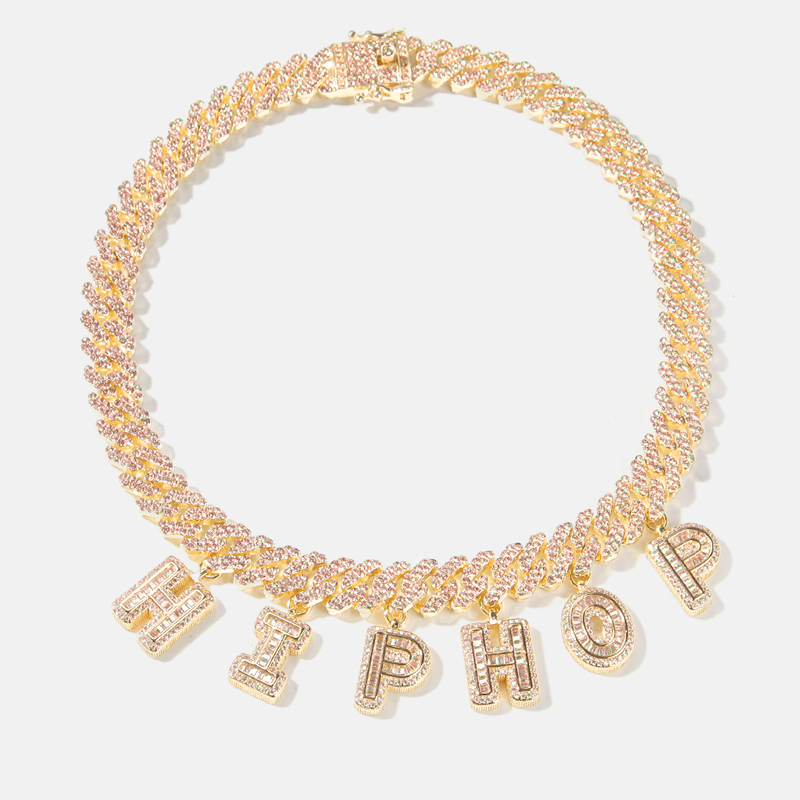 ZXI - Custom Jewelry - Splicing Letters Cuban Bracelet, Perfect Gift ...